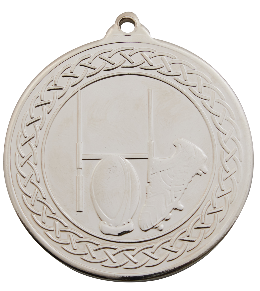 SILVER RUGBY MEDAL A0102S - Trophies Ireland